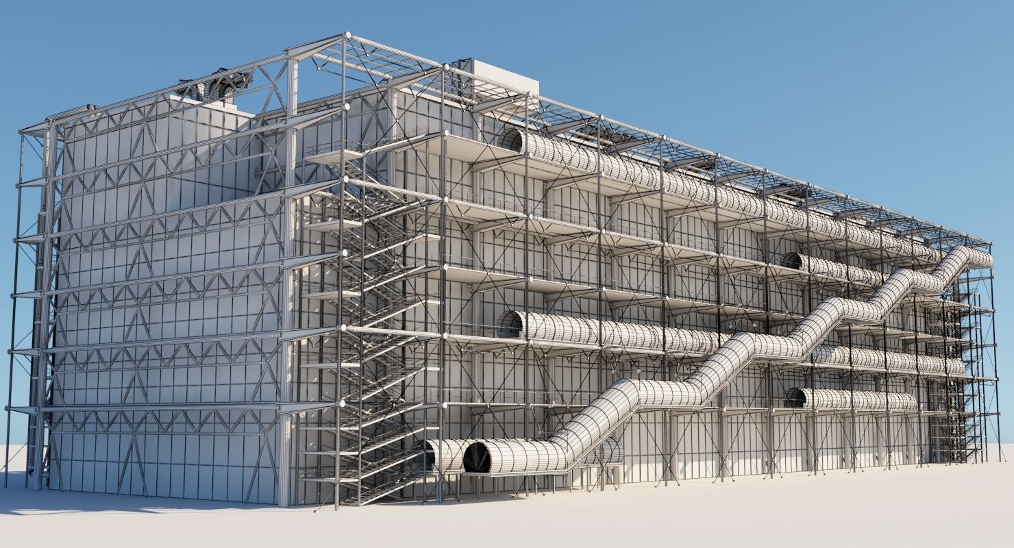 Pompidou Center 3D model | CGTrader