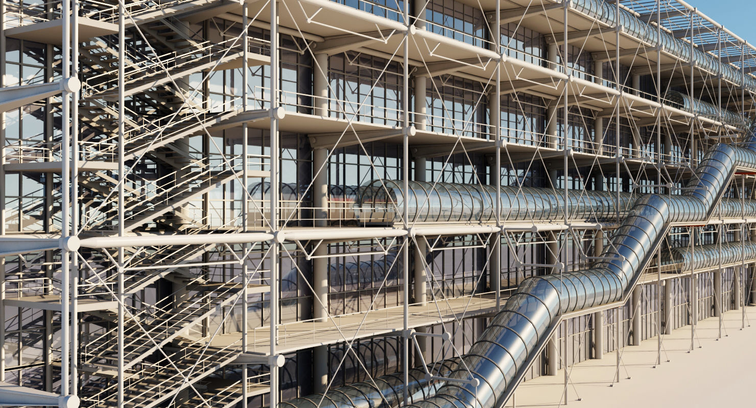 Pompidou Center 3D model | CGTrader