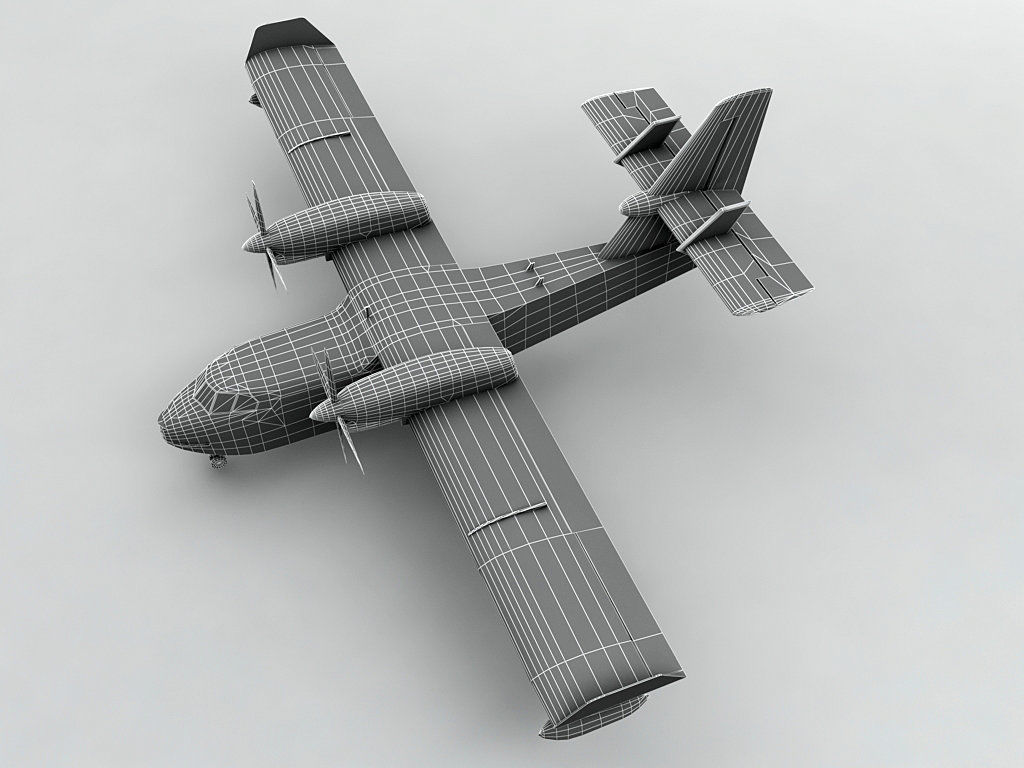 3D model Canadair CL-415 Aircraft VR / AR / low-poly | CGTrader