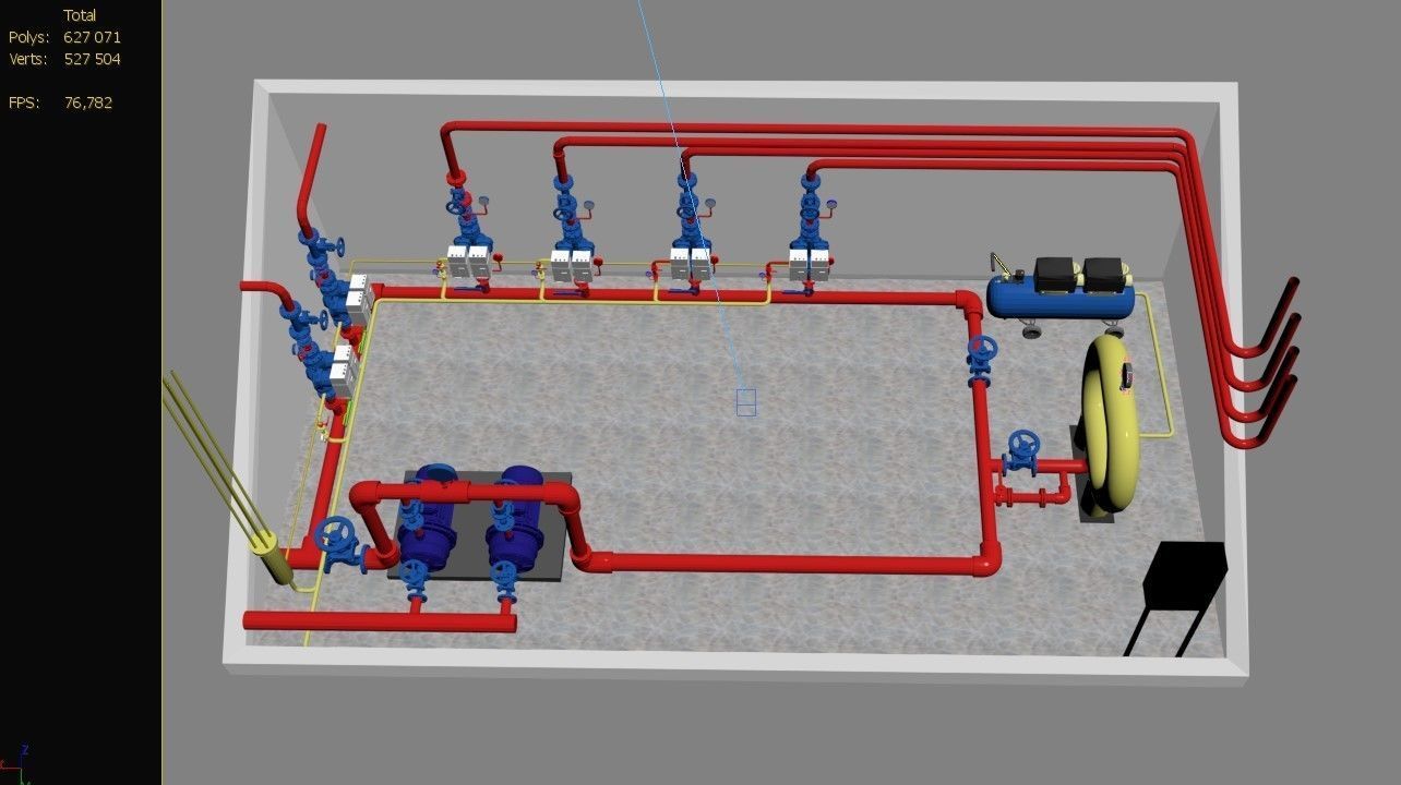 Fire-fighting pumping station 3D model | CGTrader