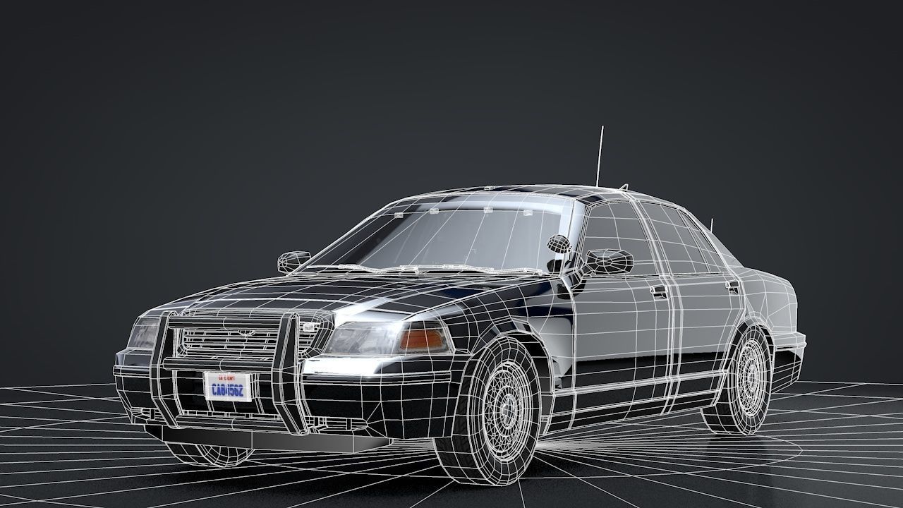 3D model Undercover Police Car Rigged C4D VR / AR / low-poly rigged ...