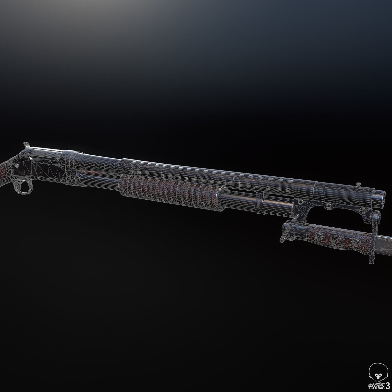 3D model M1897 Trench Gun VR / AR / low-poly | CGTrader