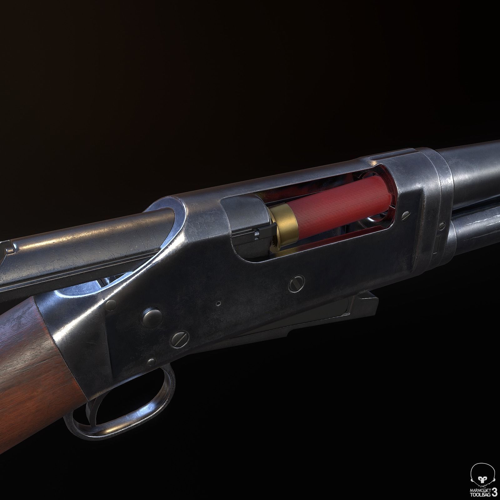 3D model M1897 Trench Gun VR / AR / low-poly | CGTrader