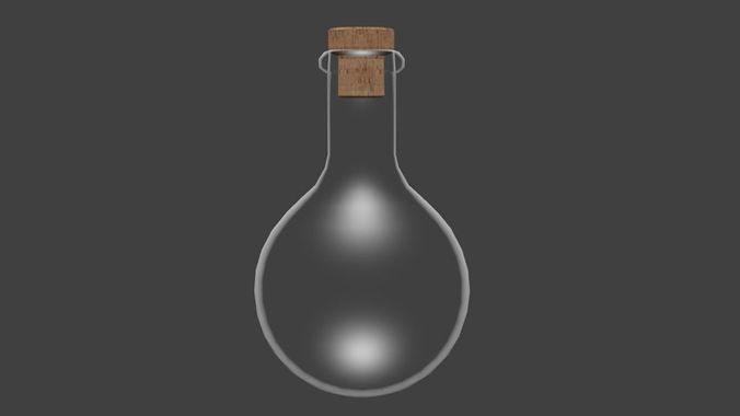 3D model Flask round-bottomed VR / AR / low-poly | CGTrader