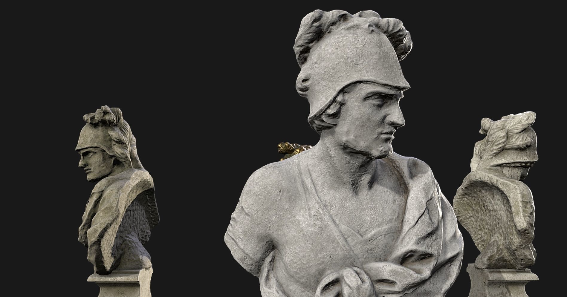 3D model Ancient statue of Mars VR / AR / low-poly | CGTrader