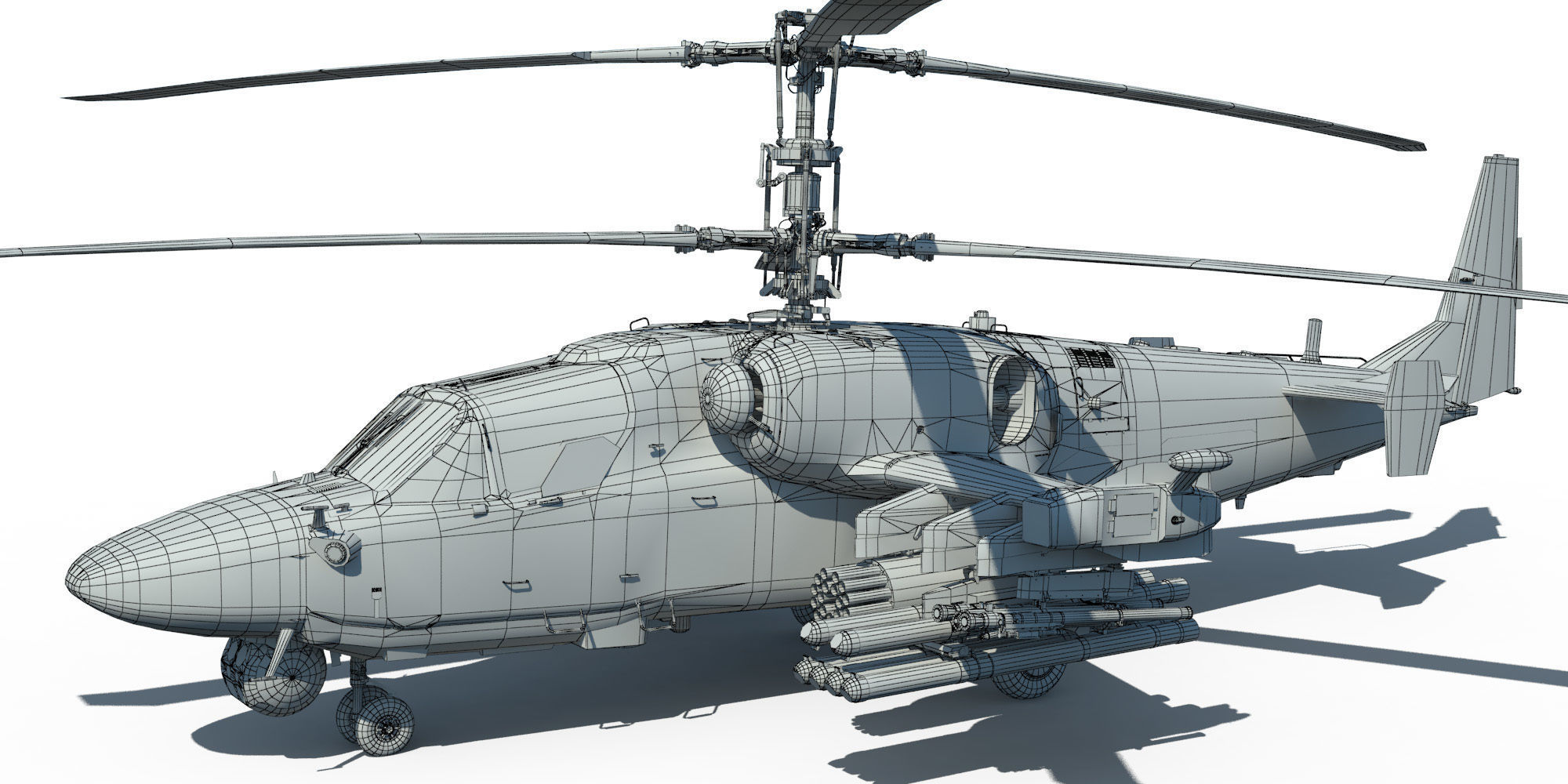 3D model Russian attack helicopter Kamov Ka-52 Hokum B Alligator 3D ...
