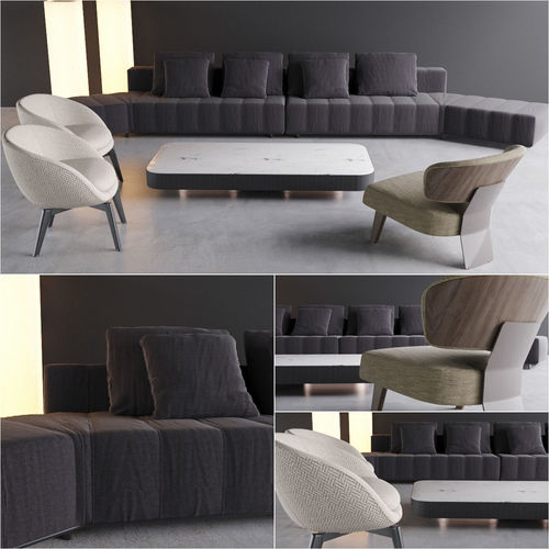 Minotti selection 1 3D model | CGTrader