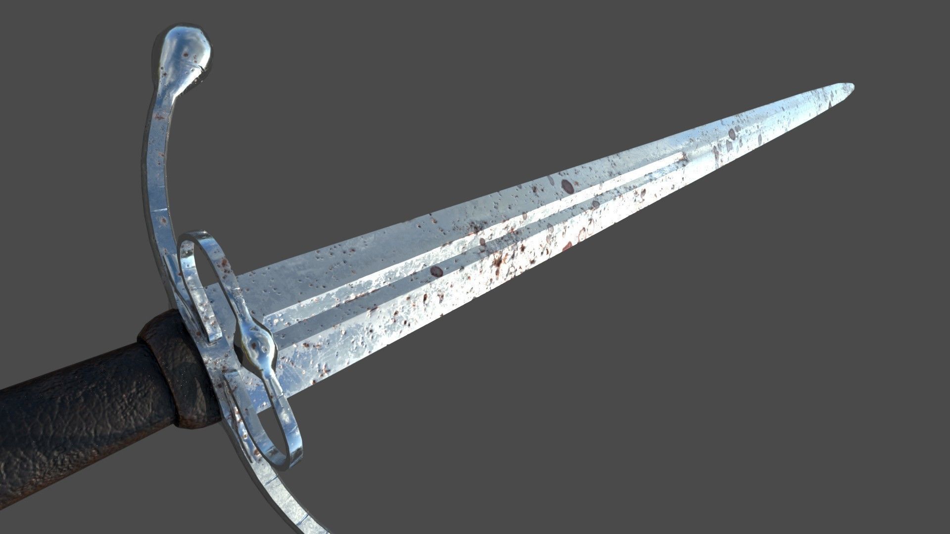 3D model Battle-worn Bastard Sword VR / AR / low-poly | CGTrader