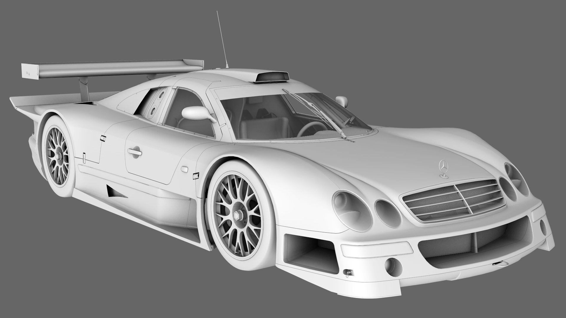 3D model AMG Mercedes CLK 1998 1999 GT3 VR / AR / low-poly | CGTrader