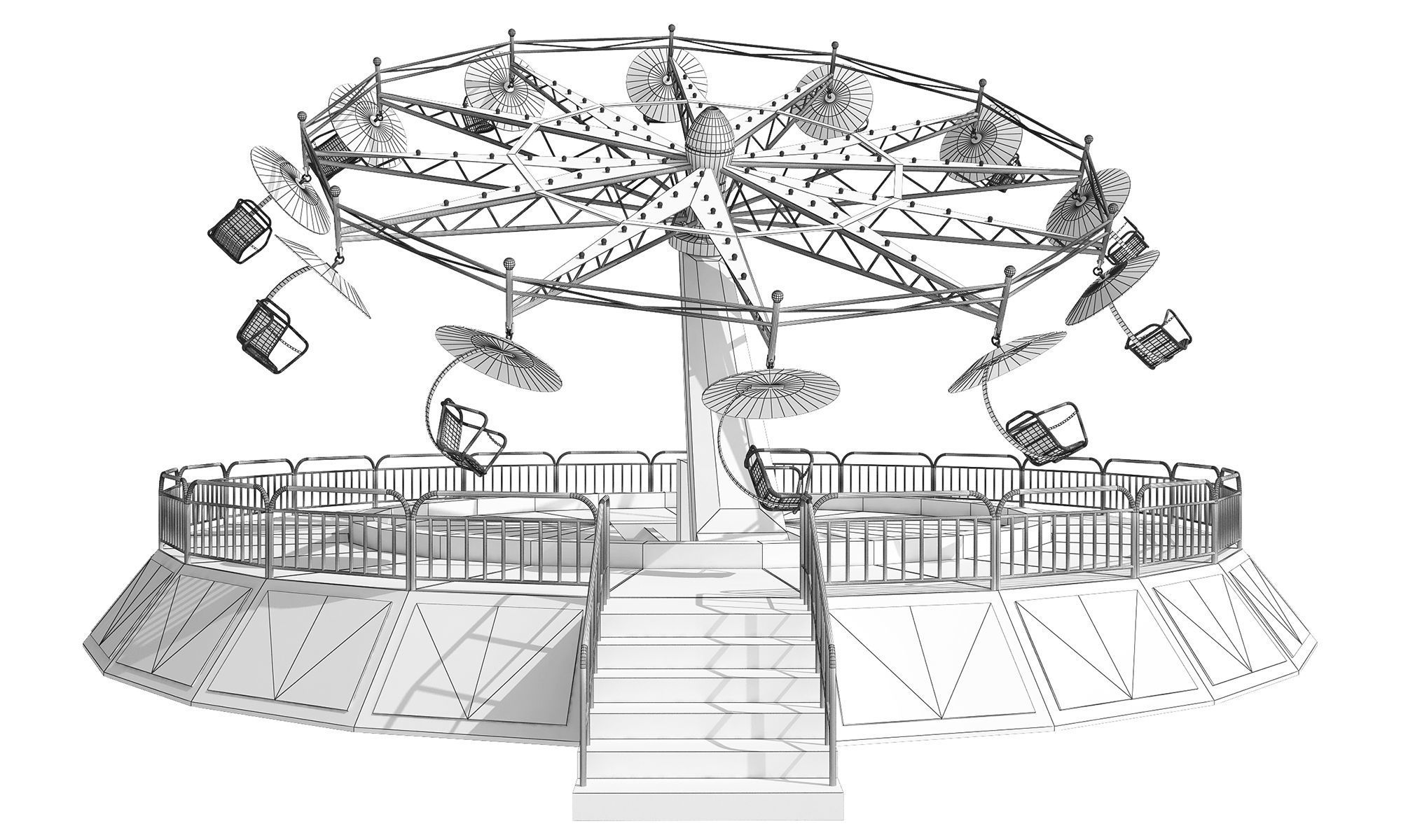 Twister Ride 3D model | CGTrader
