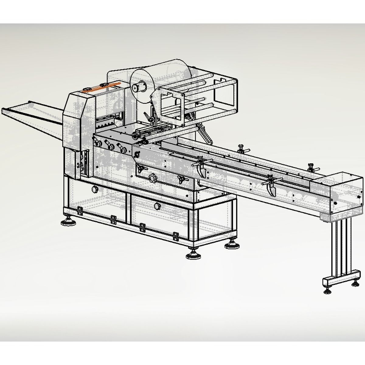 Flow pack packaging machine 3D model | CGTrader