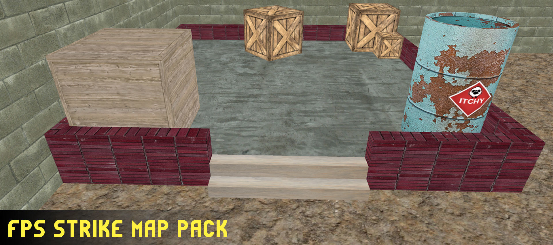 3D model FPS Strike Map VR / AR / low-poly | CGTrader