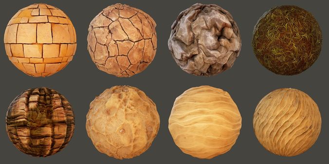 Stylized Desert Materials Texture | CGTrader