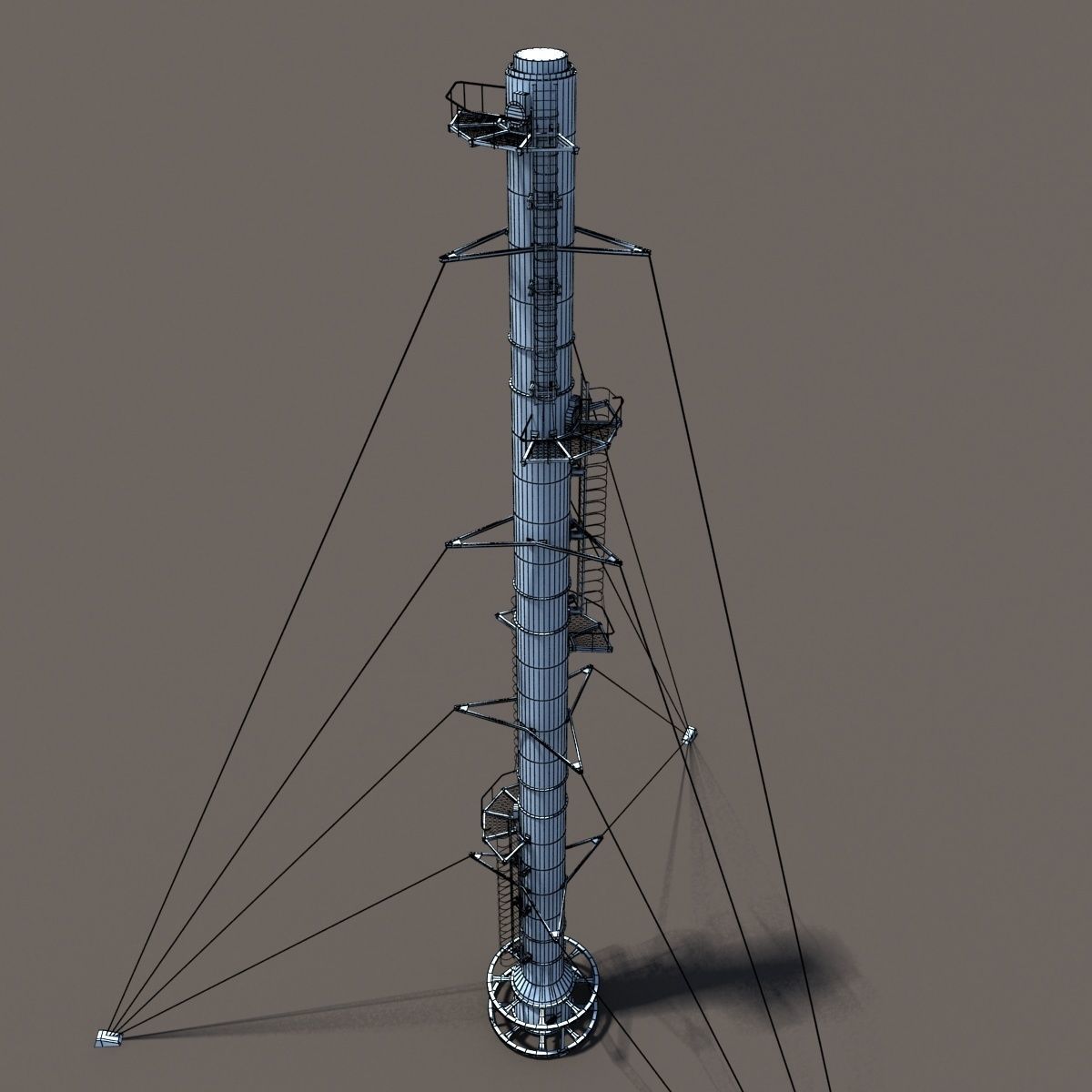 3D model Chimney Factory Low Poly 3d Model VR / AR / low-poly | CGTrader