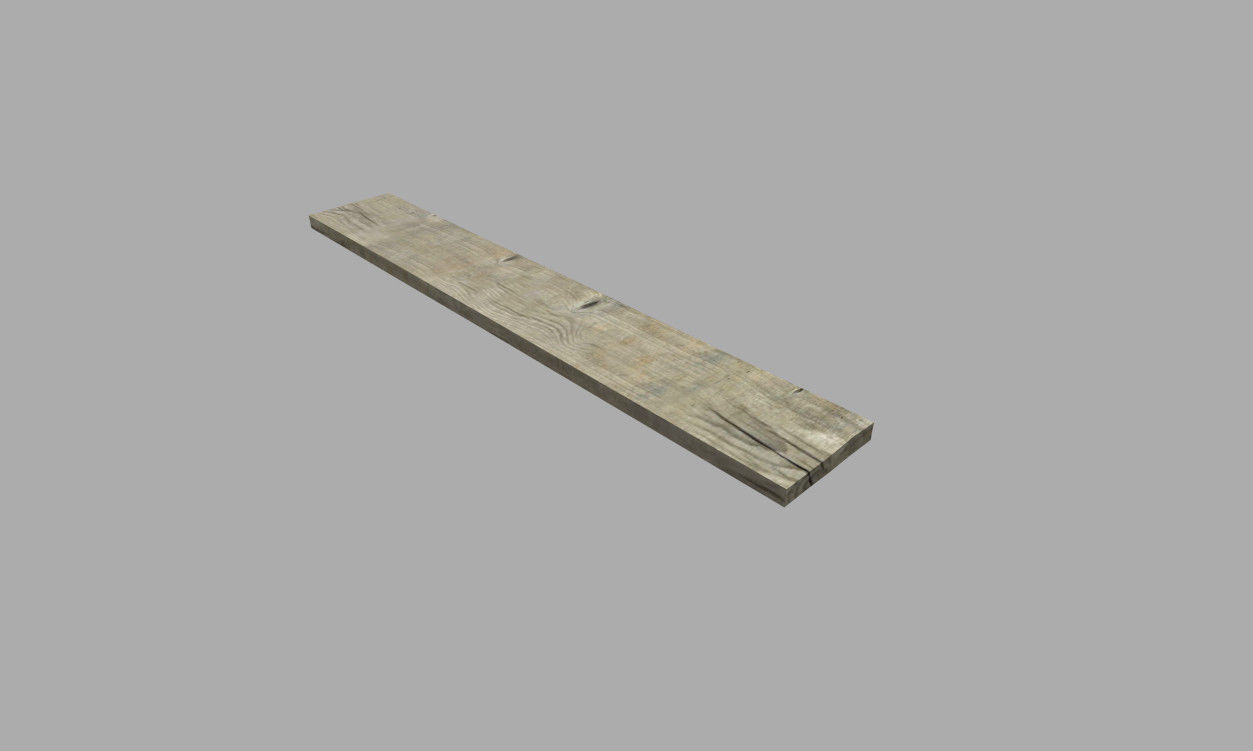 3D model low poly wood plank VR / AR / low-poly | CGTrader