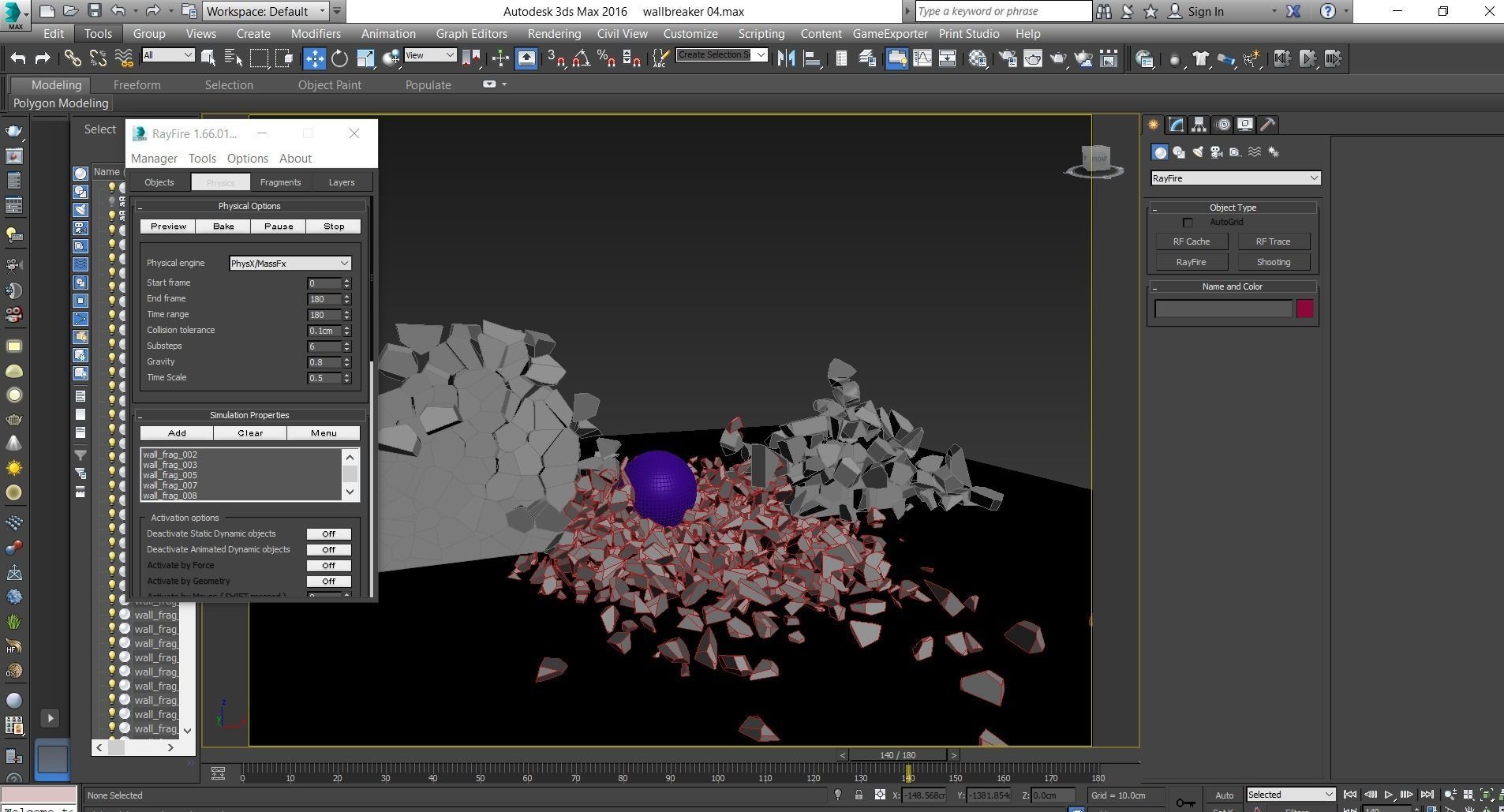 wallbreak cracked wall with ball in it free 3D model animated rigged ...