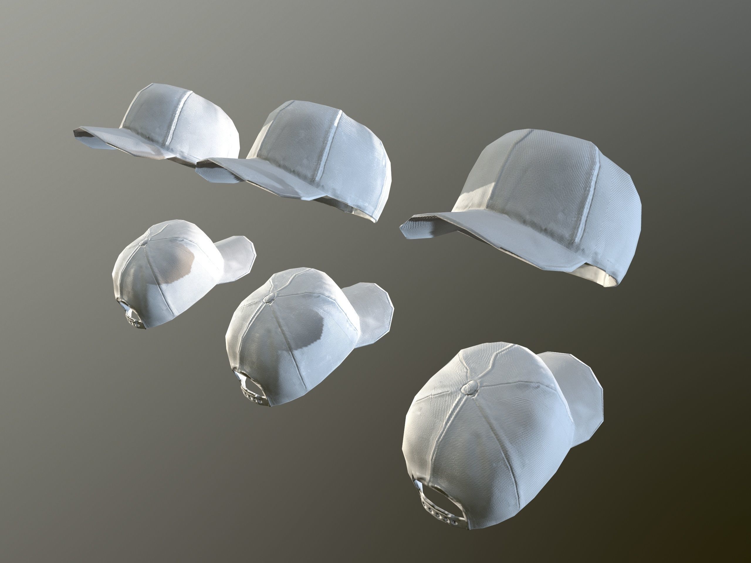 3D model Caps Pack 1 VR / AR / low-poly | CGTrader