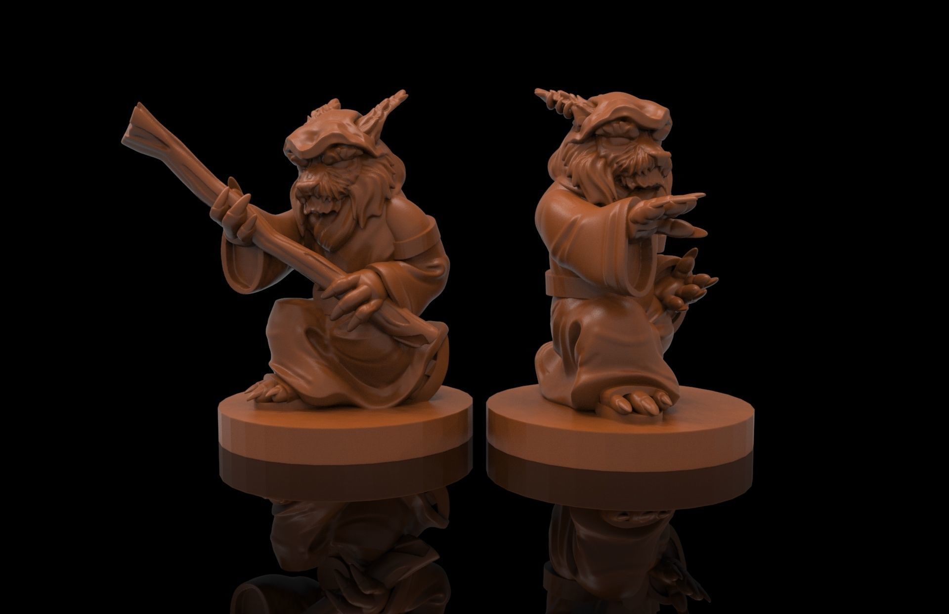 magician khajiit collection 3D model 3D printable | CGTrader
