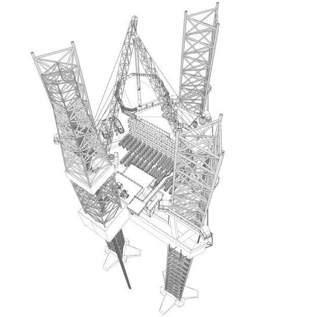 Jack-up rig 3D model | CGTrader