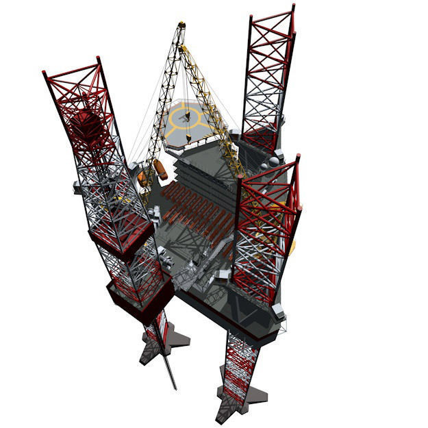 Jack-up rig 3D model | CGTrader