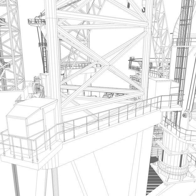 Jack-up rig 3D model | CGTrader