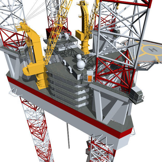 Jack-up rig 3D model | CGTrader