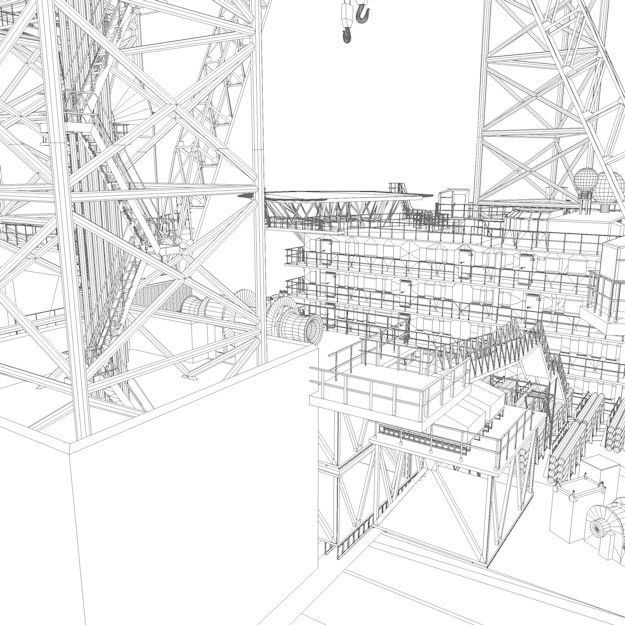 Jack-up rig 3D model | CGTrader