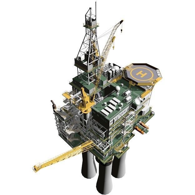 Oil Rig 3D model | CGTrader