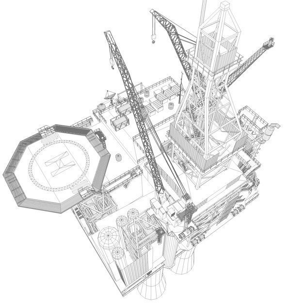 Oil Rig 3D model | CGTrader