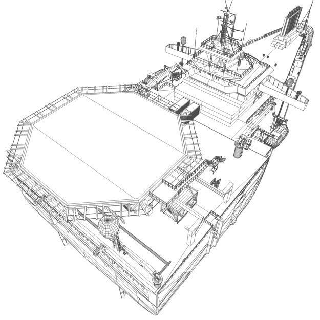 Seismic Survey Vessel 3D model | CGTrader