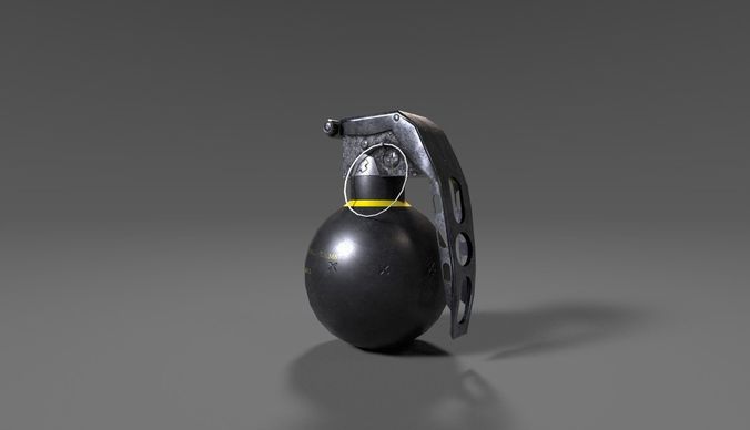 3D model 3d GRENADE MID POLY GAME READY VR / AR / low-poly | CGTrader