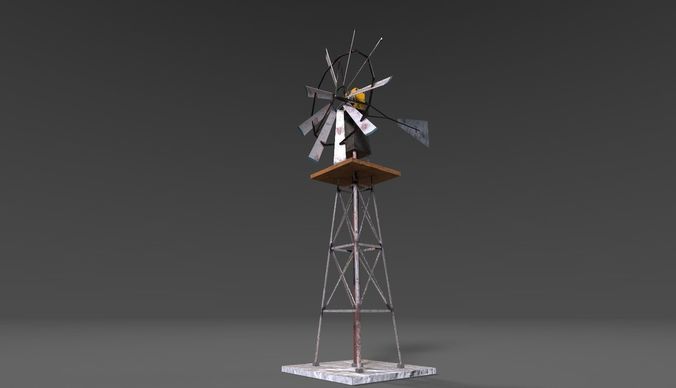 3D model WINDMILL LOWPOLY 3D MODEL VR / AR / low-poly | CGTrader