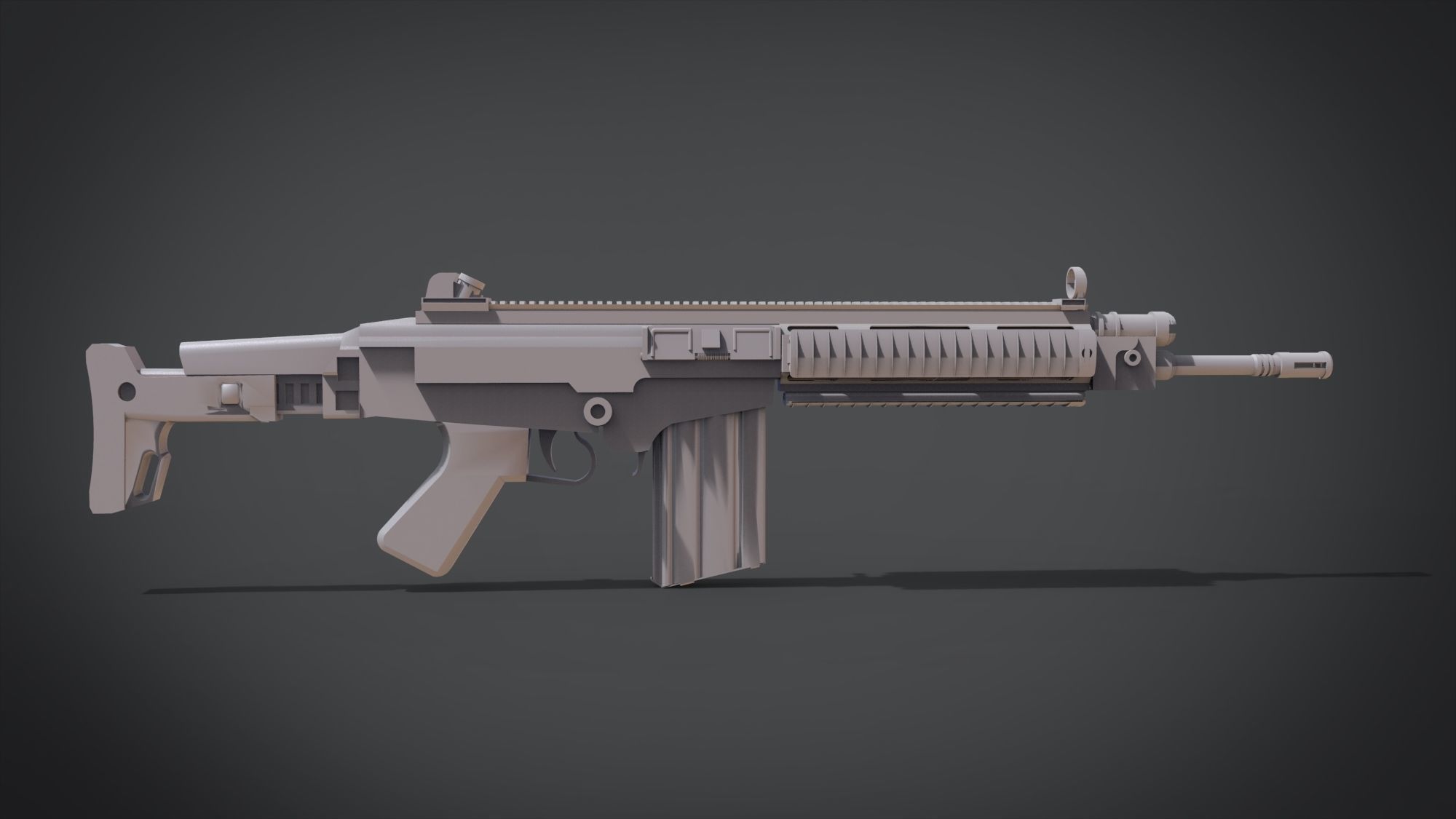 3D printable model FN FAL CARBINE | CGTrader