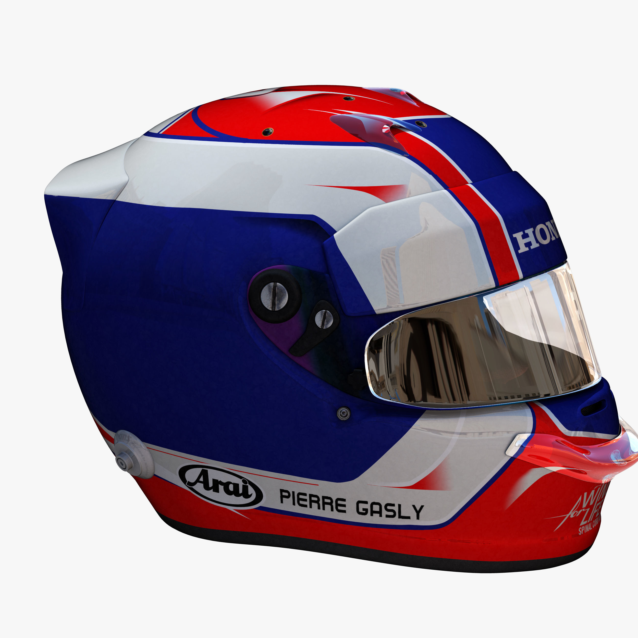 3D model Gasly helmet 2018 VR / AR / low-poly | CGTrader