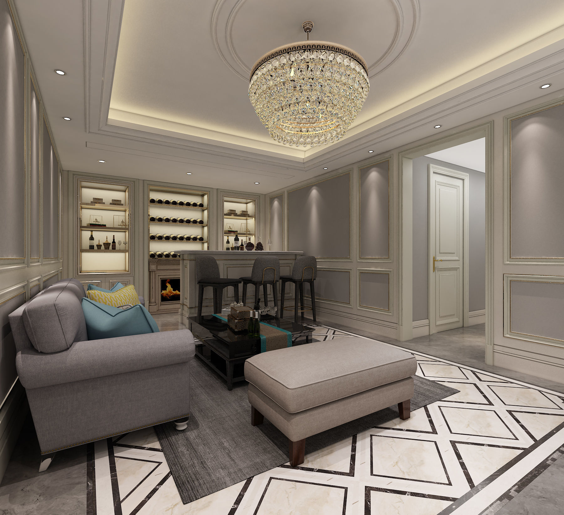 3D Modern European parlor | CGTrader
