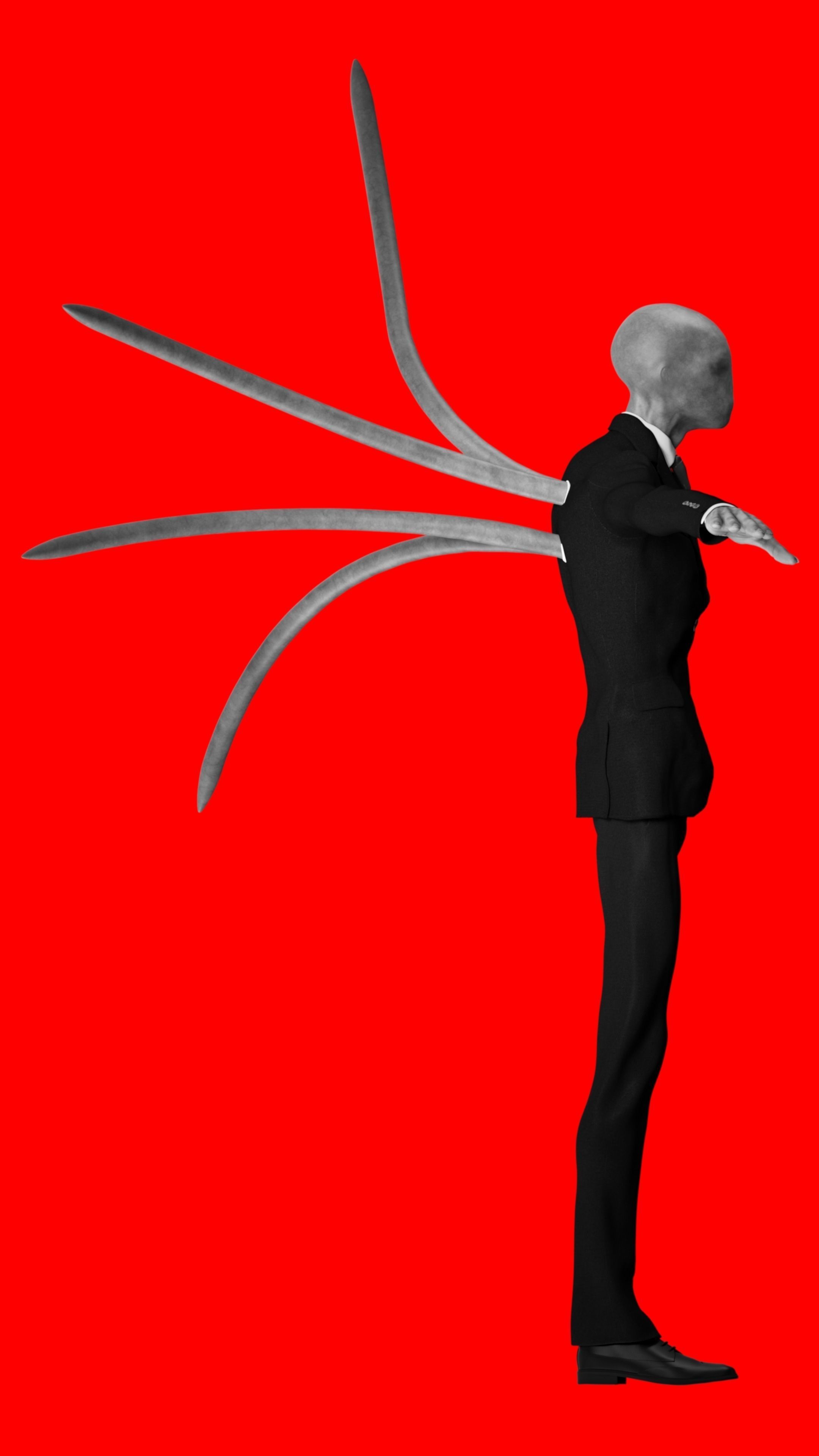 SlenderMan 3D model animated rigged | CGTrader