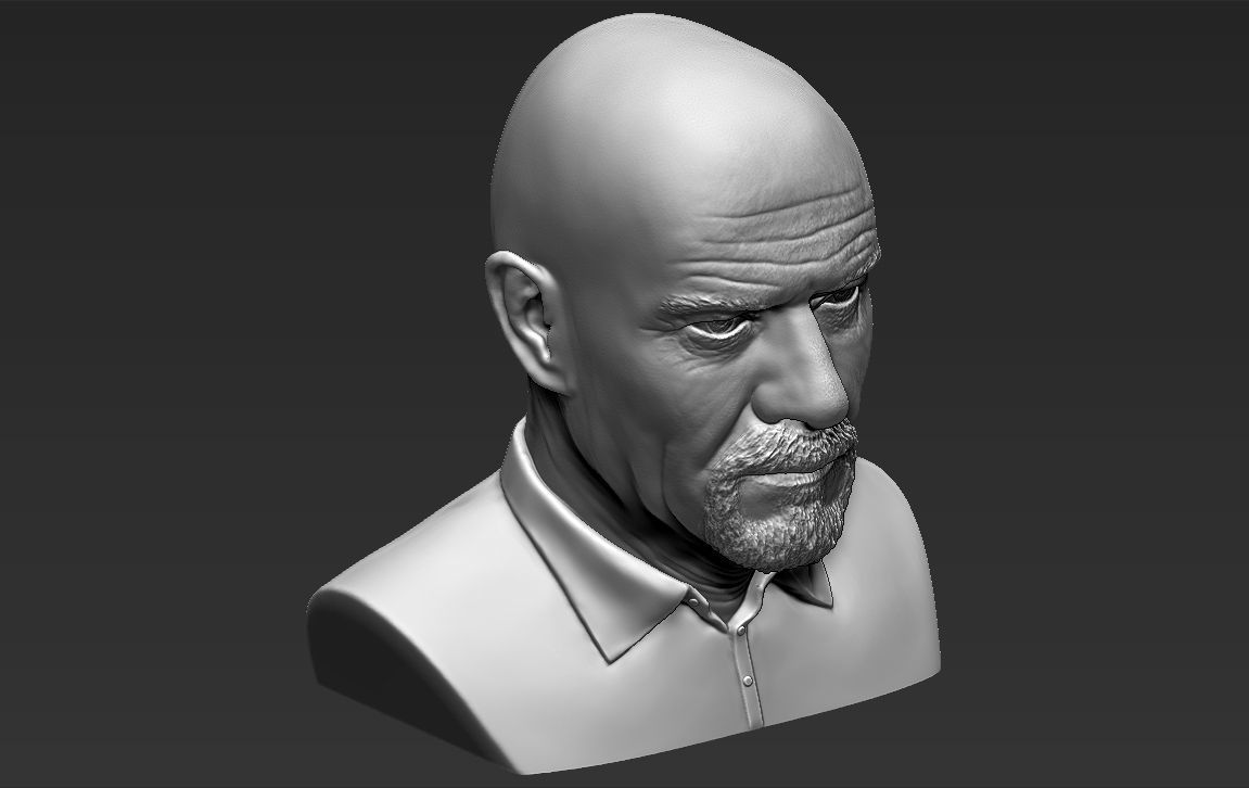 Walter White Breaking Bad bust 3D printing ready stl obj formats 3D ...