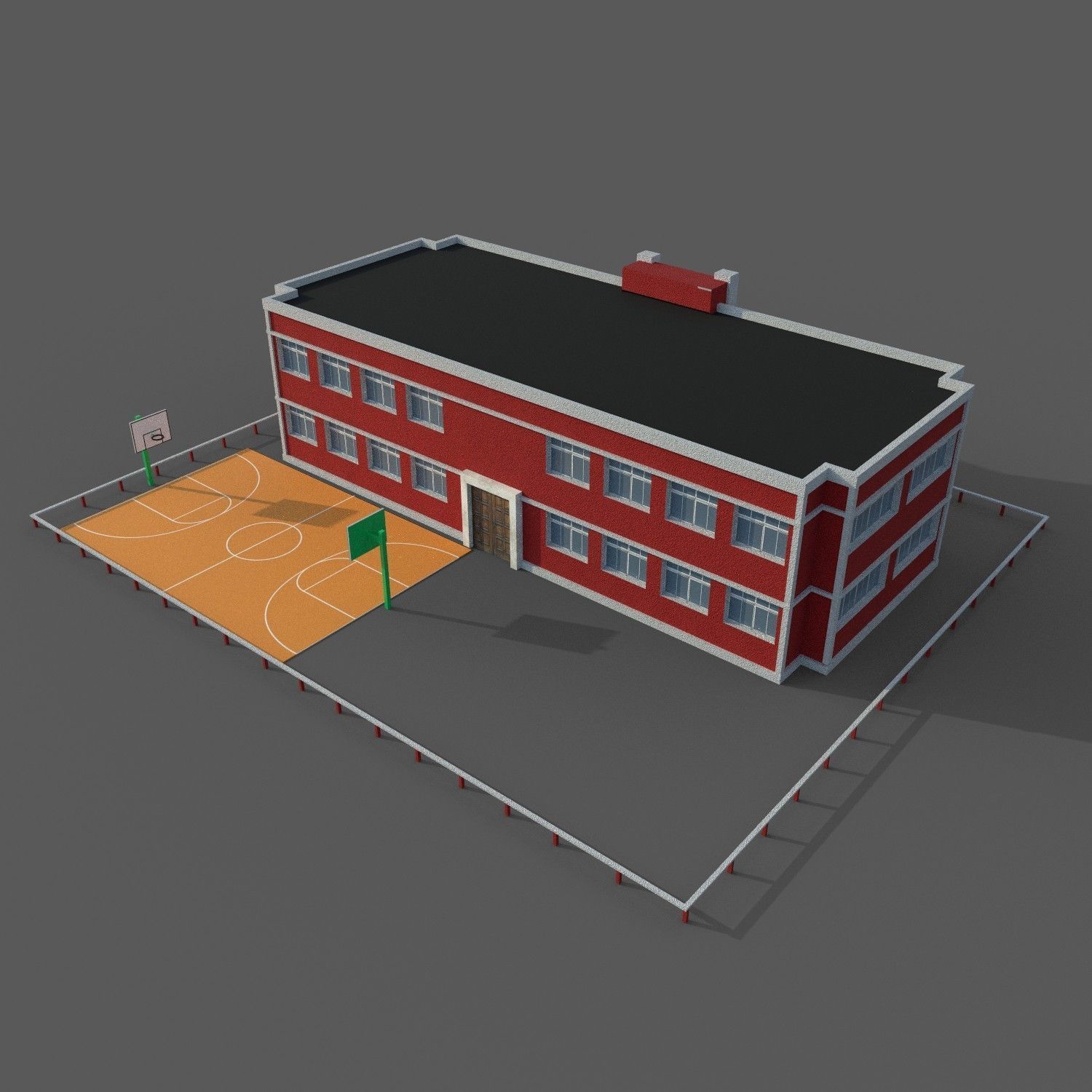 3D model Cartoon High School VR / AR / low-poly | CGTrader