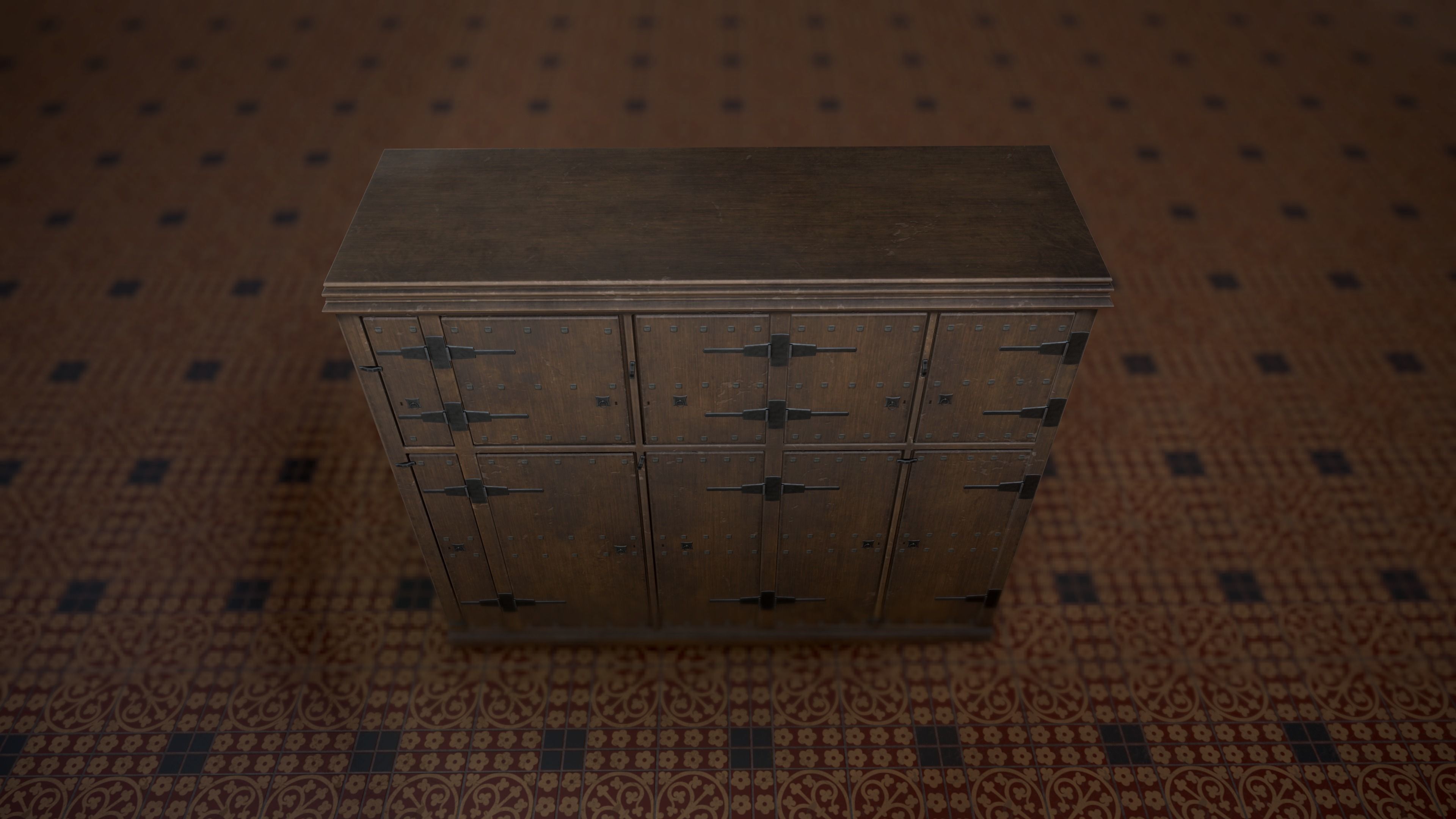 3D model Authentic Replica Medieval Cabinet VR / AR / low-poly | CGTrader