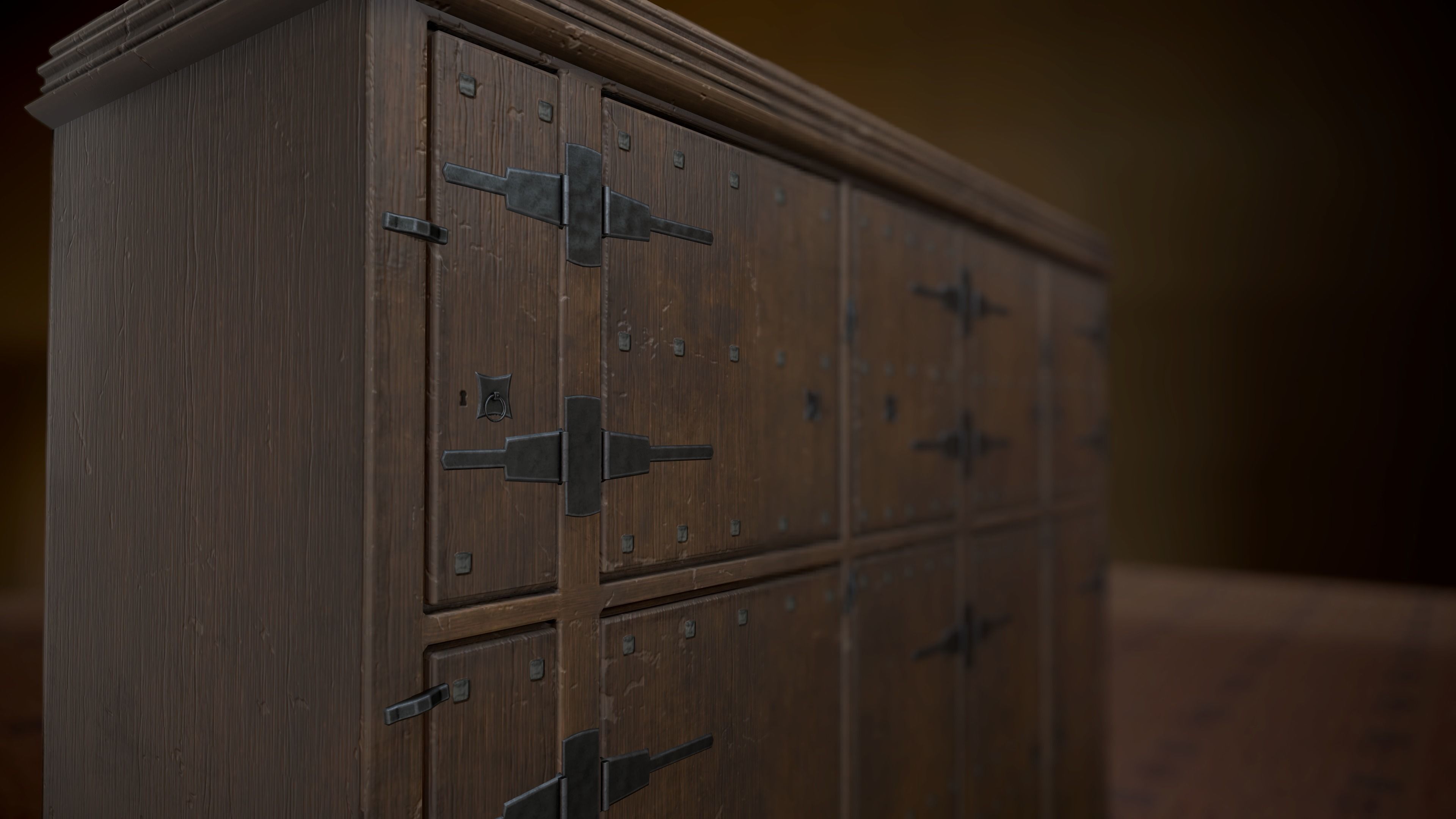 3D model Authentic Replica Medieval Cabinet VR / AR / low-poly | CGTrader