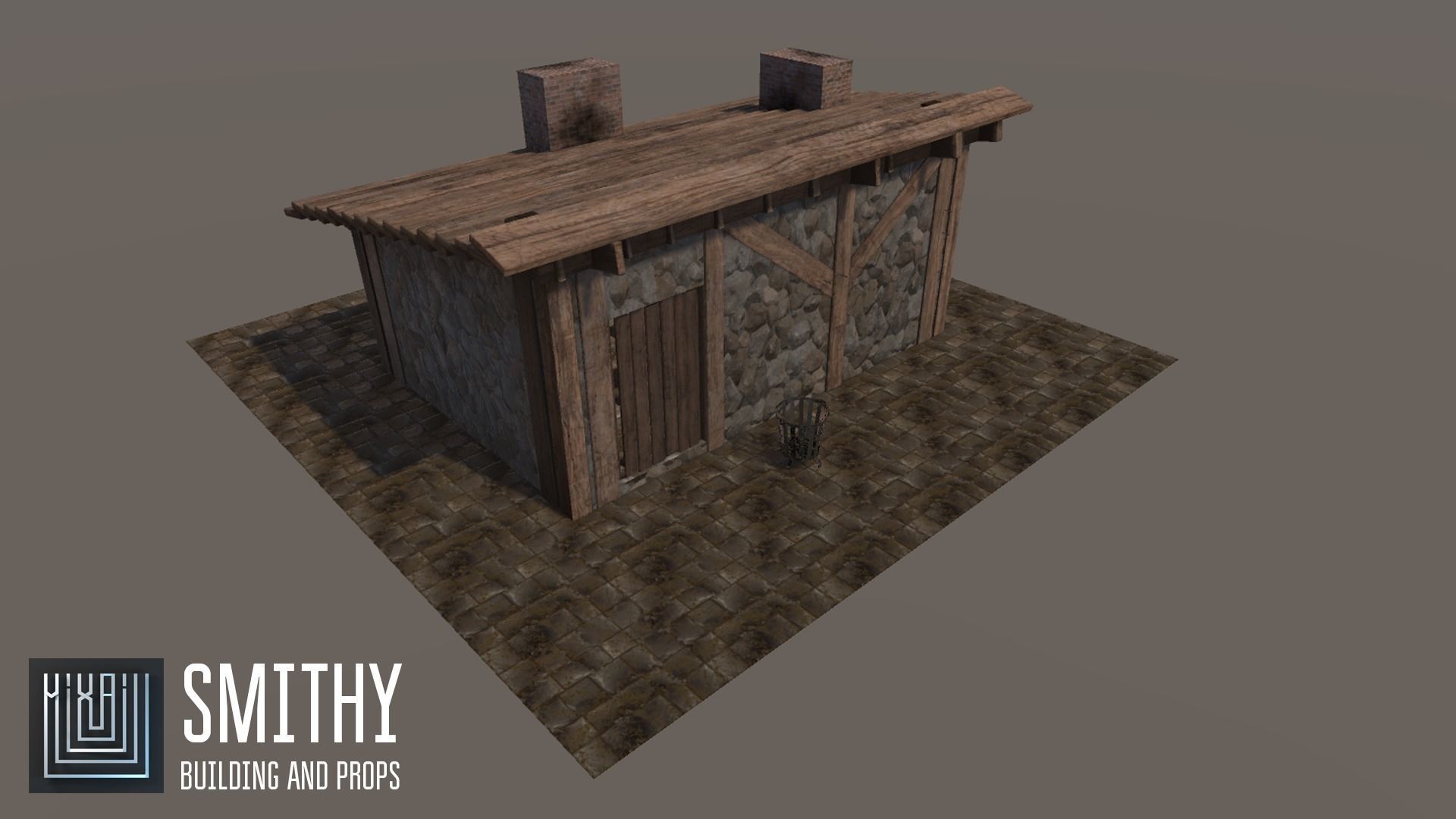 3D model Smithy - building and props VR / AR / low-poly | CGTrader