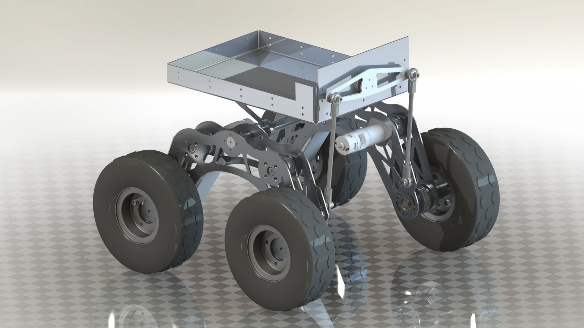 Robot 4 Wheels Drive 3D model | CGTrader