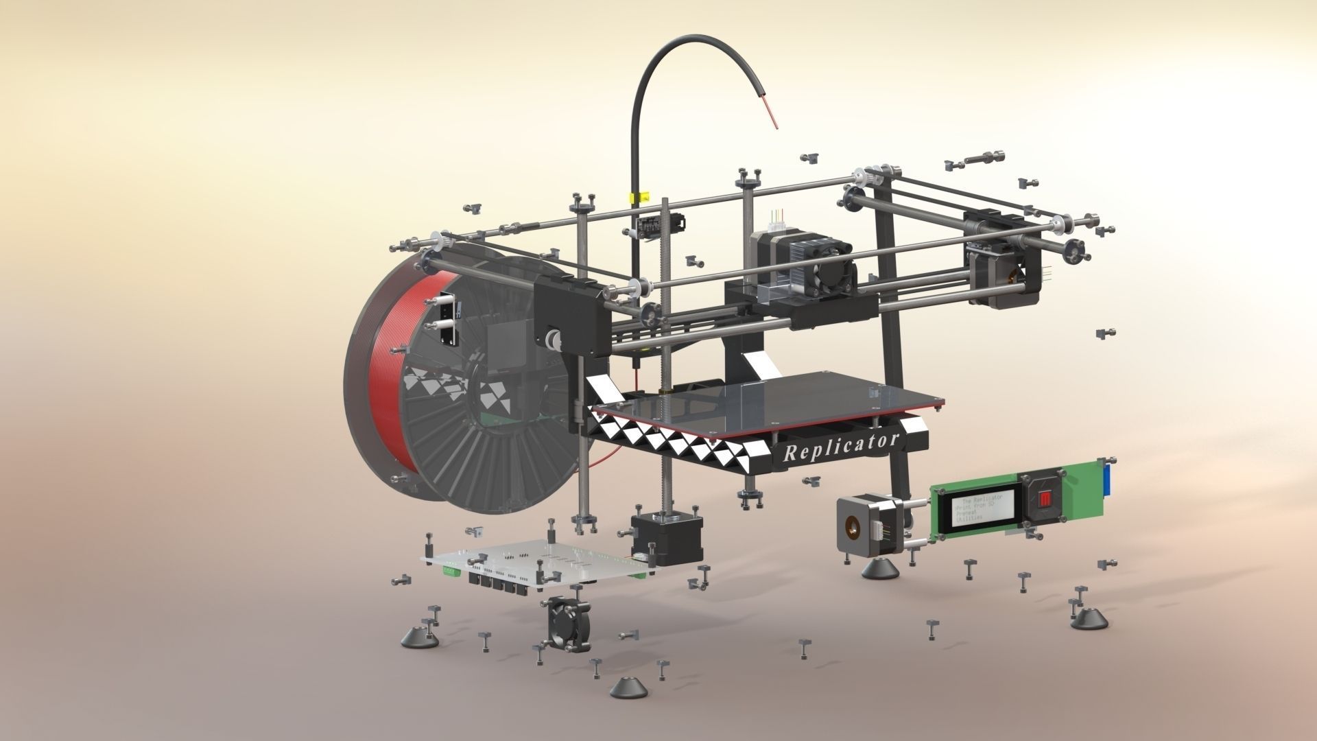 Replicator 3D printer 3D model | CGTrader