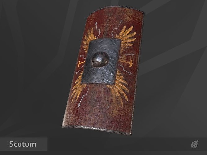 3D model Scutum Shield VR / AR / low-poly | CGTrader