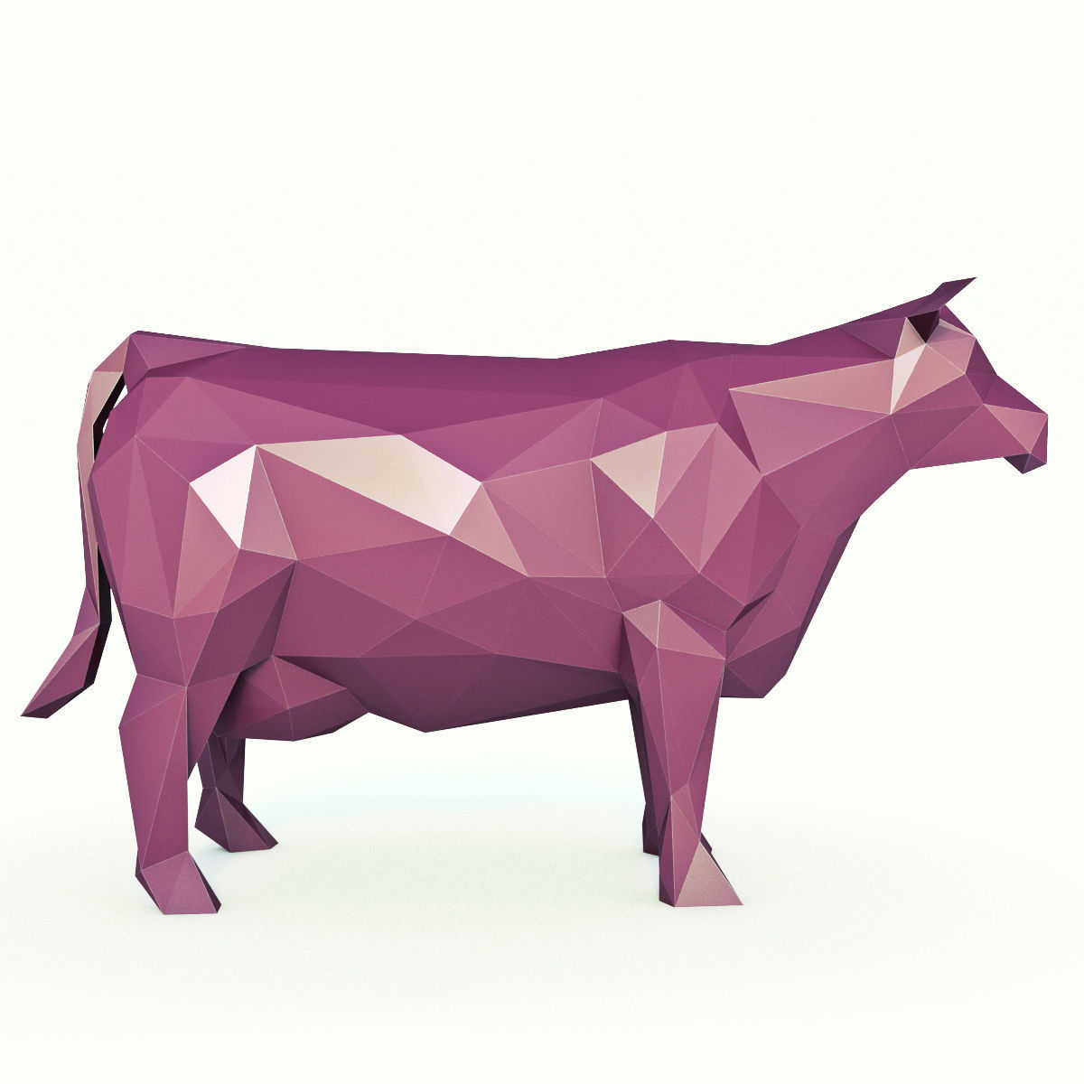 3D model Cow Low Poly VR / AR / low-poly | CGTrader
