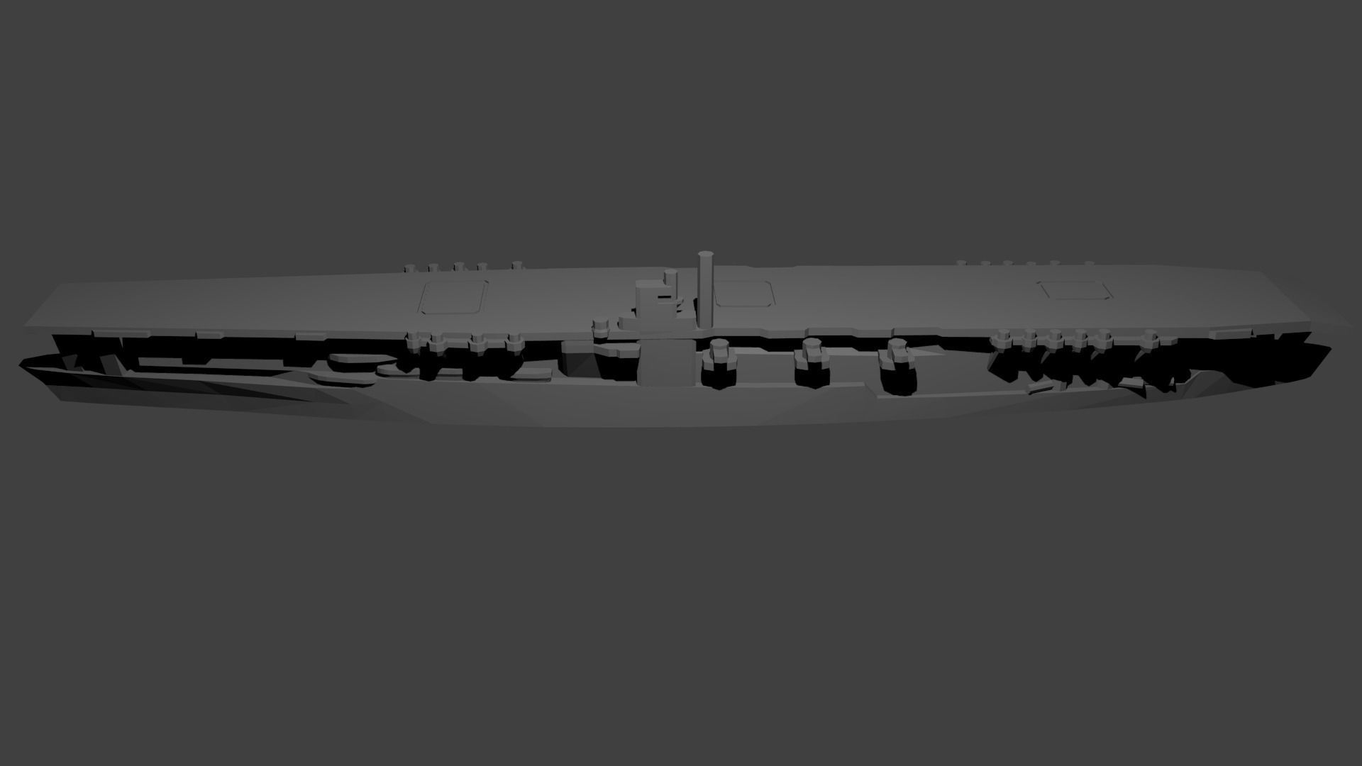 Japanese Aircraft Carrier Akagi 3D model 3D printable | CGTrader