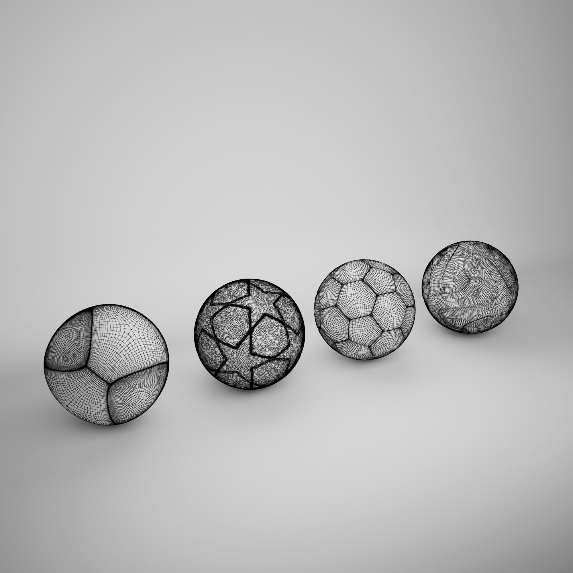 4 Balls free 3D model | CGTrader