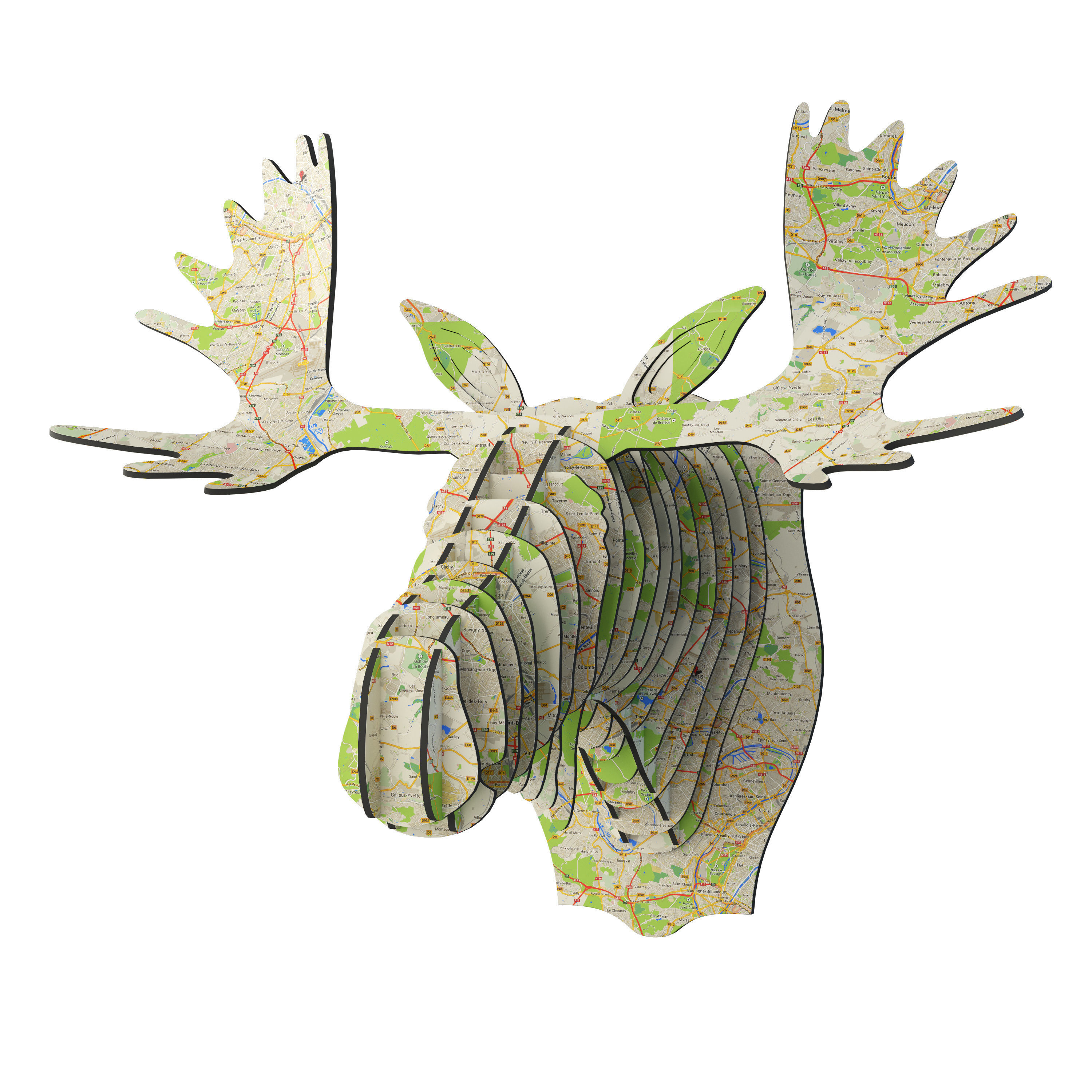 Fred Cardboard Moose Head 3D model | CGTrader
