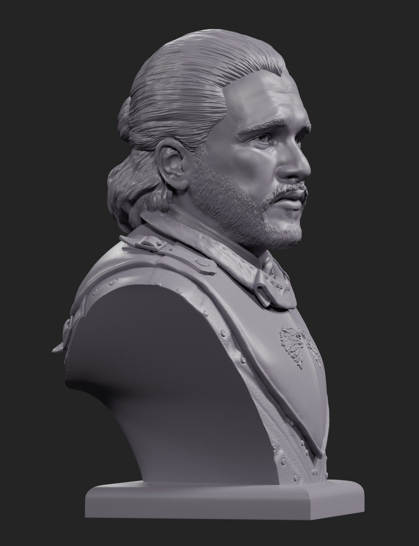Jon Snow bust 2 3D model 3D printable | CGTrader