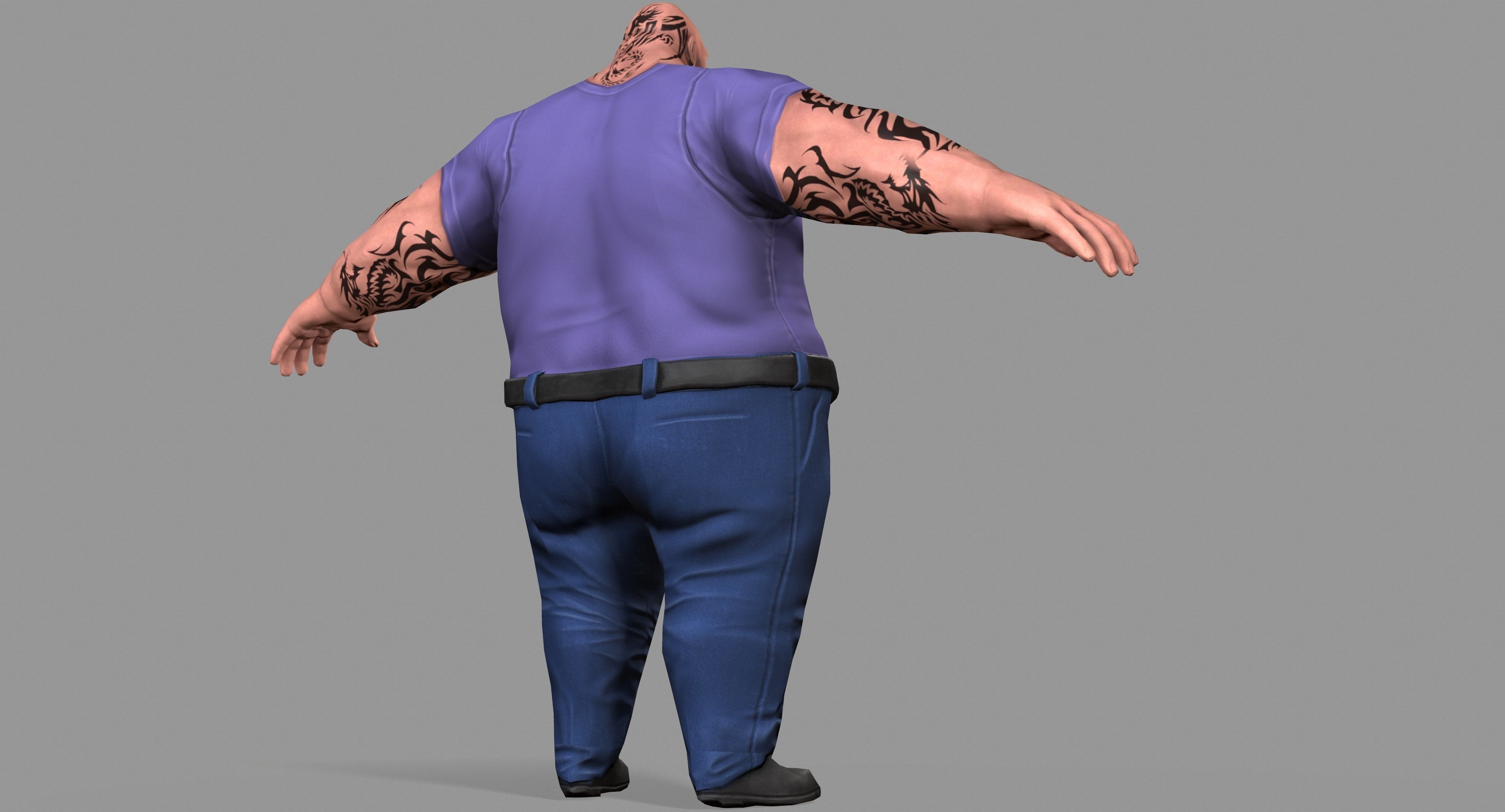 3D model Fat Gangster VR / AR / low-poly | CGTrader